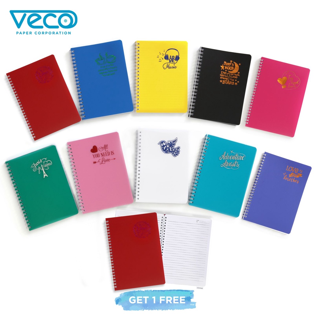 Veco Classic Notes with Hot Foil Stamp 80lvs 6x8.5in 10pcs+1 | Shopee ...