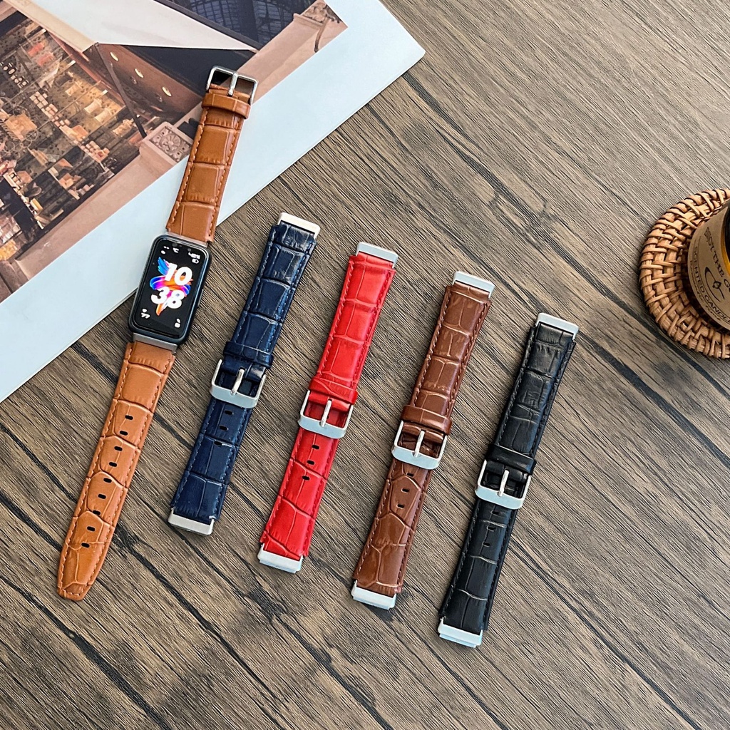 Leather Strap for Huawei Band 7 Replacement Wristband Bracelet ...