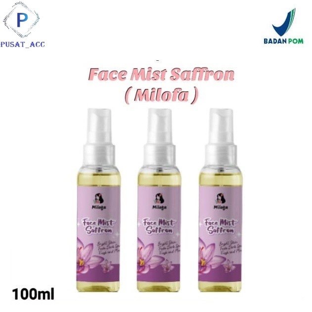 Fs100 - Saffron MILOFA Face Mist Spray for All Types of Skin BPOM 100ml ...