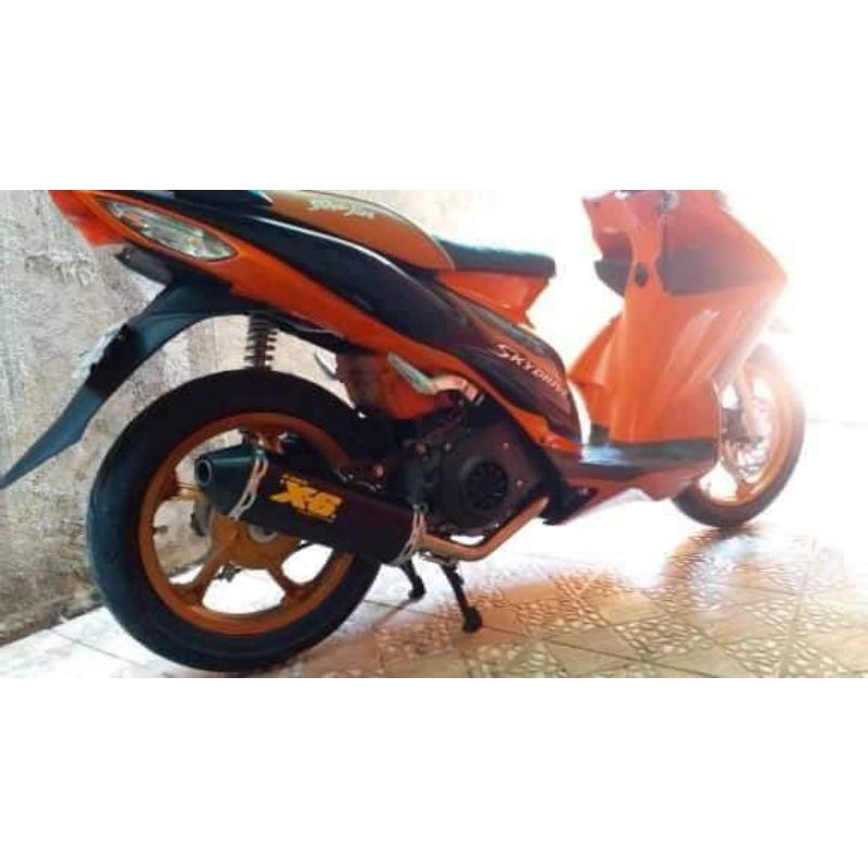Exos X6 Silent Power Pipe for Suzuki Skydrive 125 carb type | Shopee ...