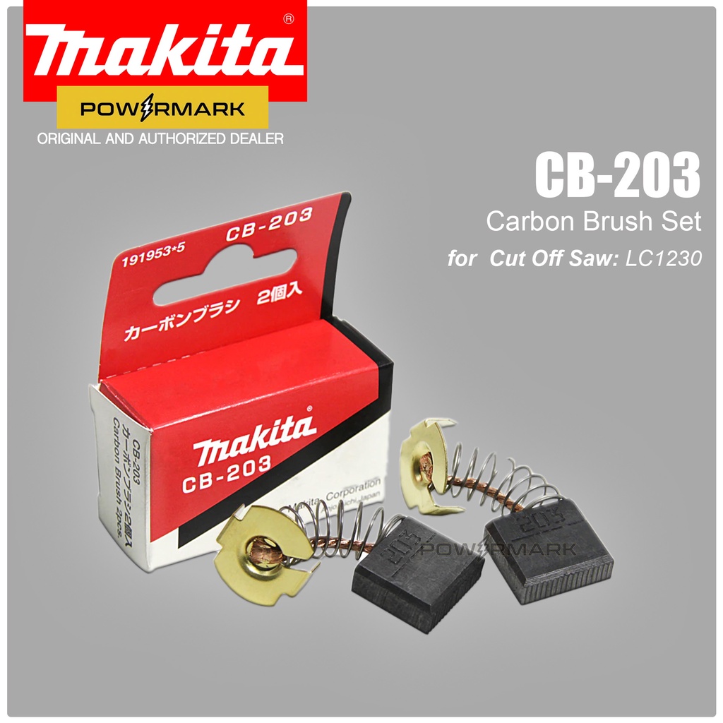 MAKITA CB-203 Carbon Brush Set for LC1230 Metal Cutting Saw [POWERMARK | MSP] | Shopee Philippines
