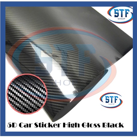 5D Carbon Sticker /sticker kereta /High Glossy Shiny Carbon Fiber ...