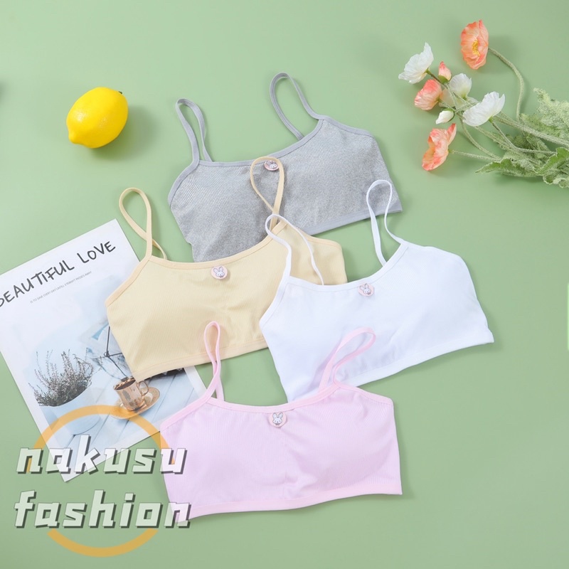 Nakusu Fashion Girl's Cute Bunny Baby Bra Spaghetti w/Sponge Assorted ...