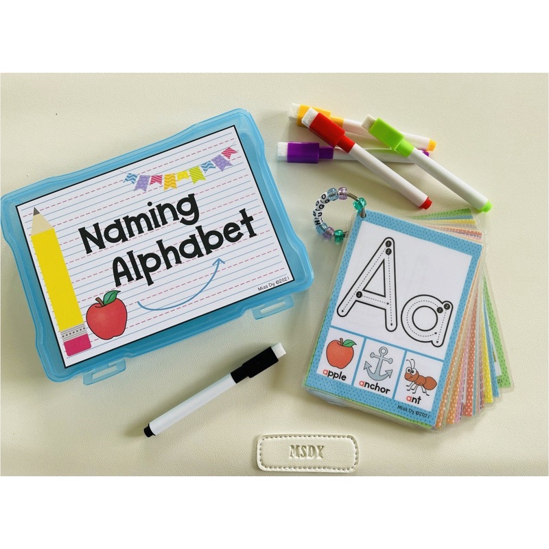 Alphabet Flashcards Task Box (Write and Name) LAMINATED | Shopee ...