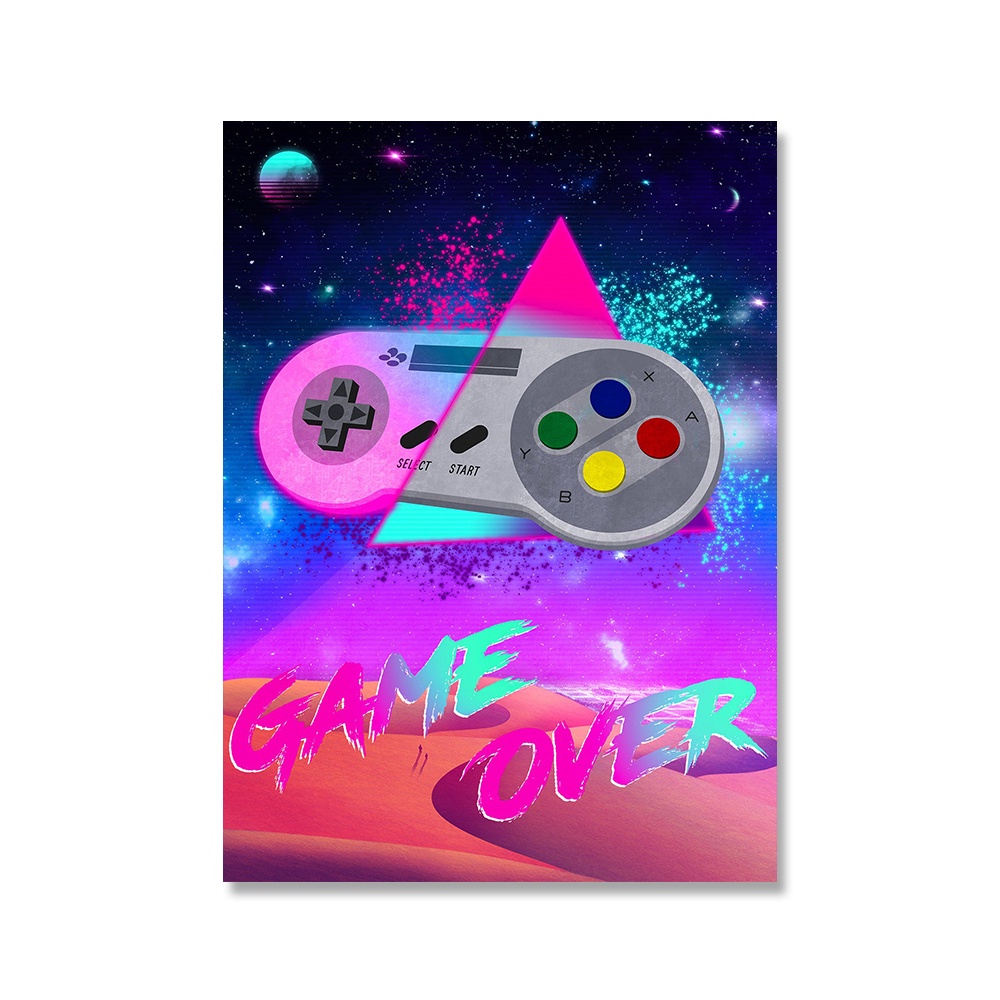 Game Poster Cyberpunk Gamepad Canvas Painting Video Game Art Prints ...