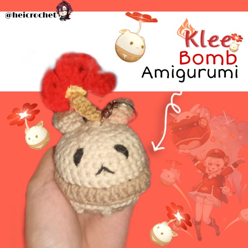 Klee Bomb Genshin Amigurumi (Crochet) Keychain | Shopee Philippines