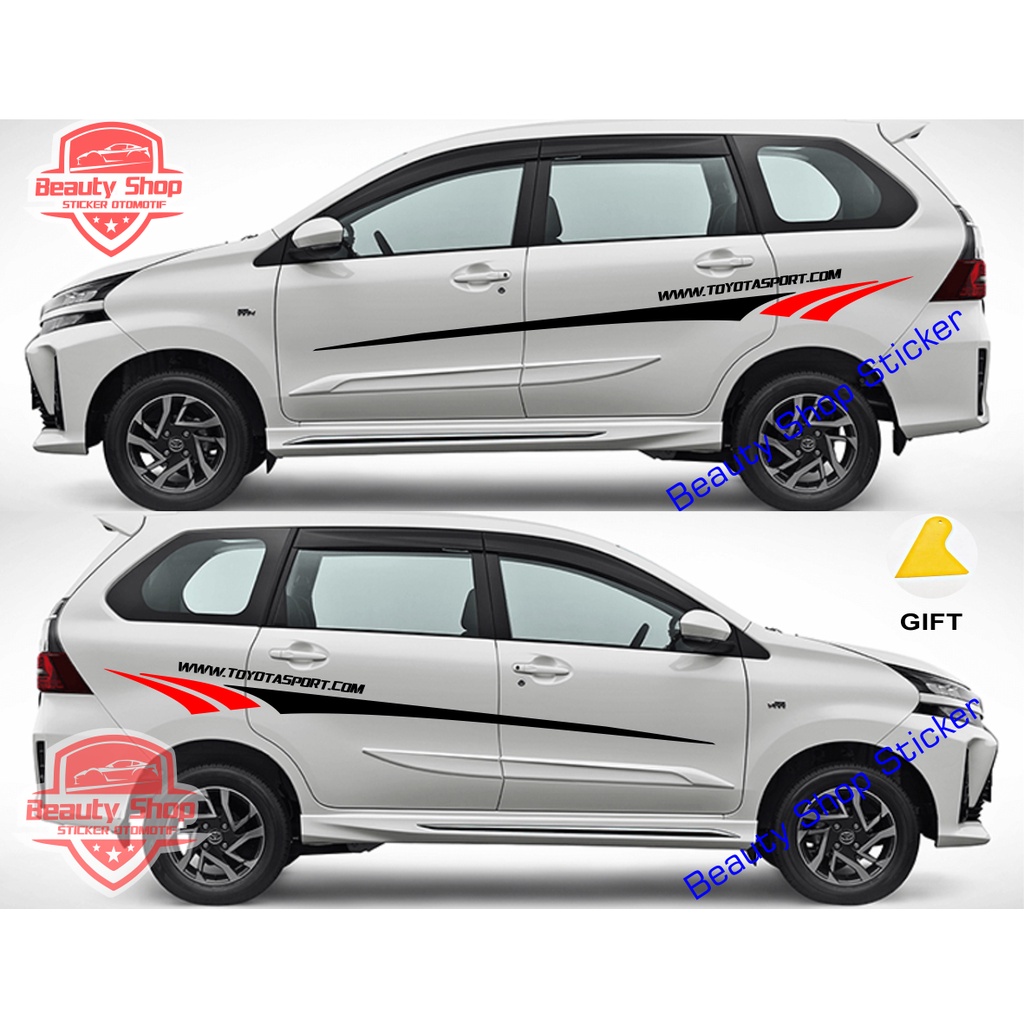 Toyota avanza innova calya veloz rush agya vios side body sticker ...