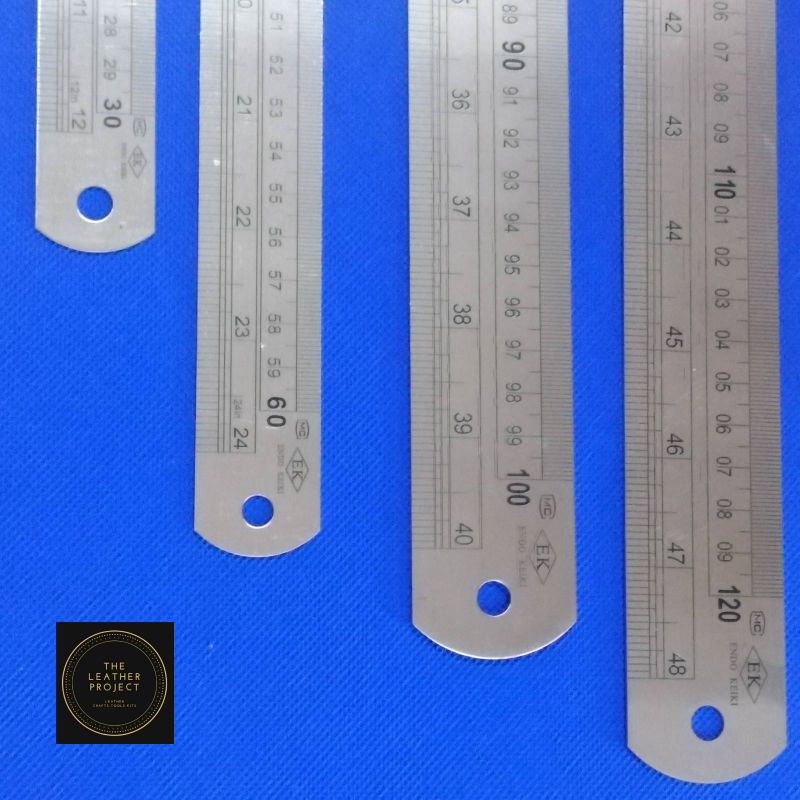 The Leather Project Metal Ruler Stainless Steel # Ek | Shopee Philippines
