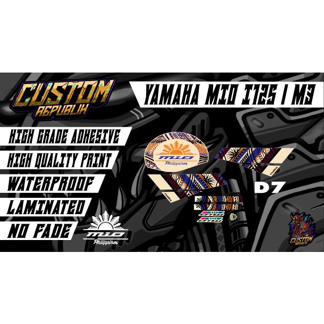 Yamaha Mio i125 | M3 Find Ur Trip Decals Set P2 | Shopee Philippines