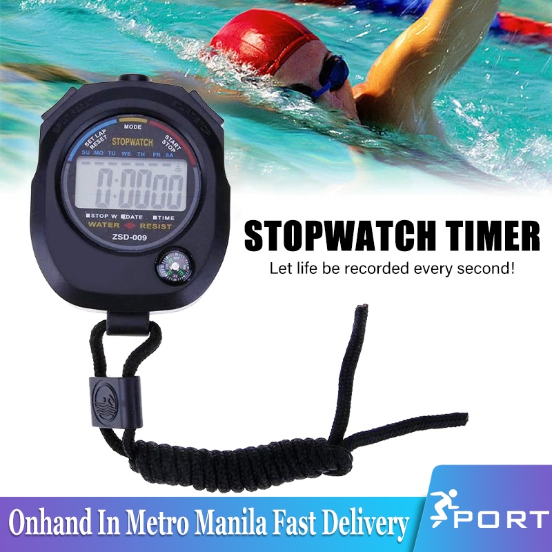 【In Stock】Stopwatch Chronograph Timer Counter Waterproof Digital LCD ...
