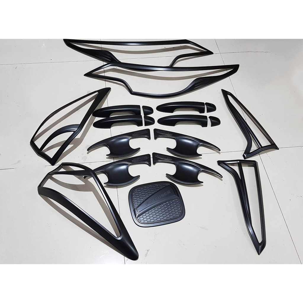 Matte Black garnish Cover Set for Fortuner G variant 2016 to 2018 ...
