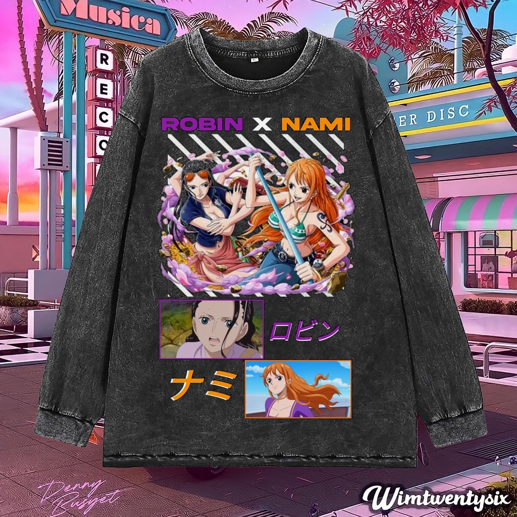 Longsleeve | Oversize T-Shirt | Oversize washing | Oversized t-shirt | Robin x nami one piece ...