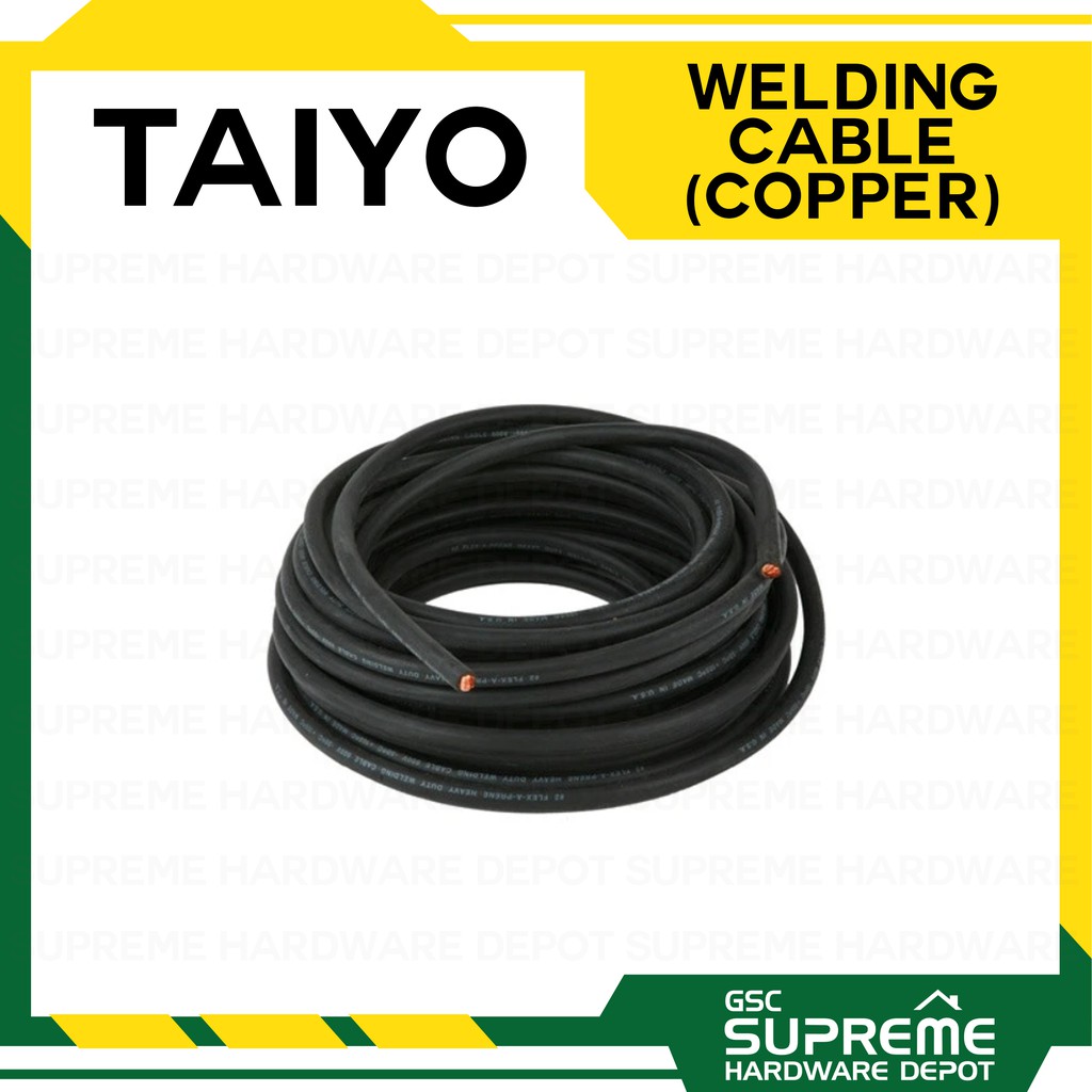 Taiyo Welding Cable 100% Copper 2/0 50mm² (Sold per meter) | Shopee ...