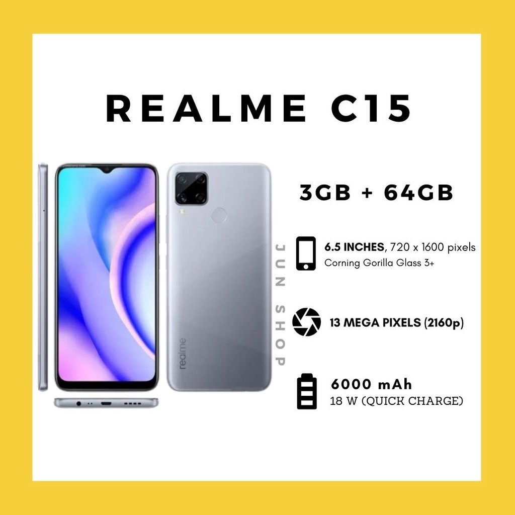 junshop REALME C15 smart phone 64GB ROM cod | Shopee Philippines
