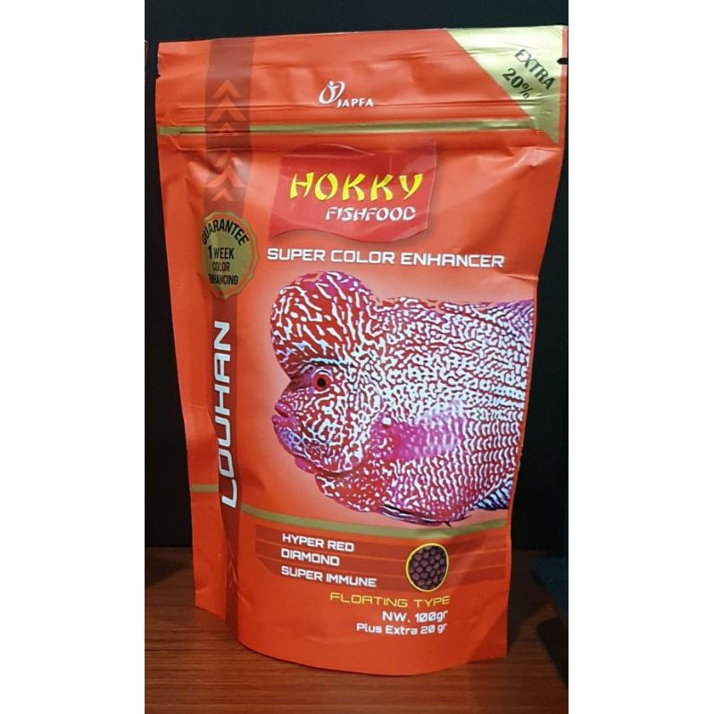 Lohan hokky flowerhorn color fish feed 100g pouch | Shopee Philippines