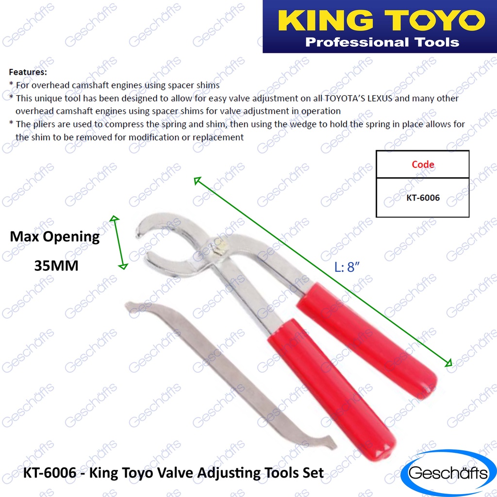 King Toyo Valve Adjusting Tools Set | Shopee Philippines