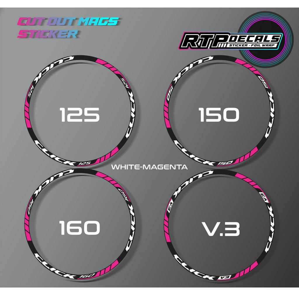 Honda Click 125/150/160 V1,V2 and V3 Compatible Mags Sticker Decals ...