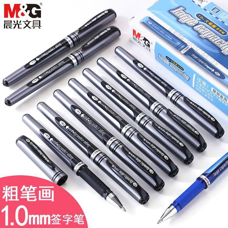 GEL PEN 1.0MM BIG STROKES THICK HEAD SIGNATURE PEN | Shopee Philippines