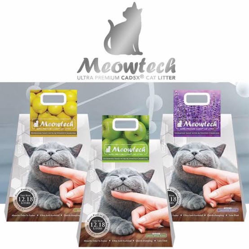 12.18L Meowtech Cat Litter Sand with Activated Charcoal low dust ...