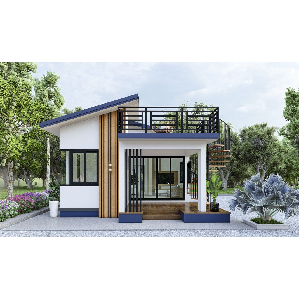 Prefabricated House Design Modern Minimalist Style | Shopee Philippines