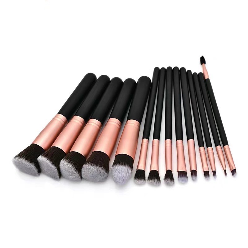 GLADKING Matte Ferrule Makeup Brush Set 14Pcs | Shopee Philippines