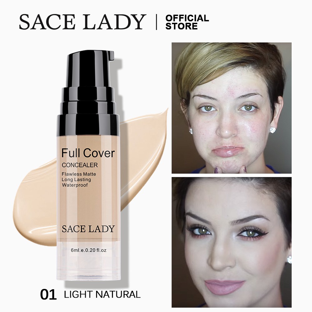 SACE LADY Full Cover Liquid Concealer Waterproof Matte Face Corrector ...