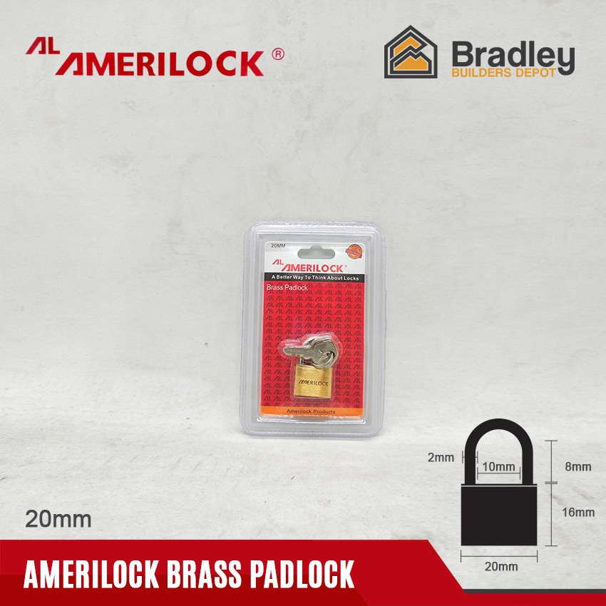 Amerilock Brass Padlock (20mm-60mm) | Shopee Philippines