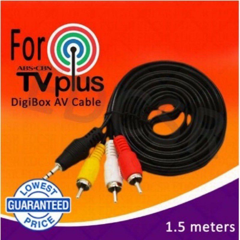 3x1 jack TV plus cord digibox cable wire 1.5 | Shopee Philippines
