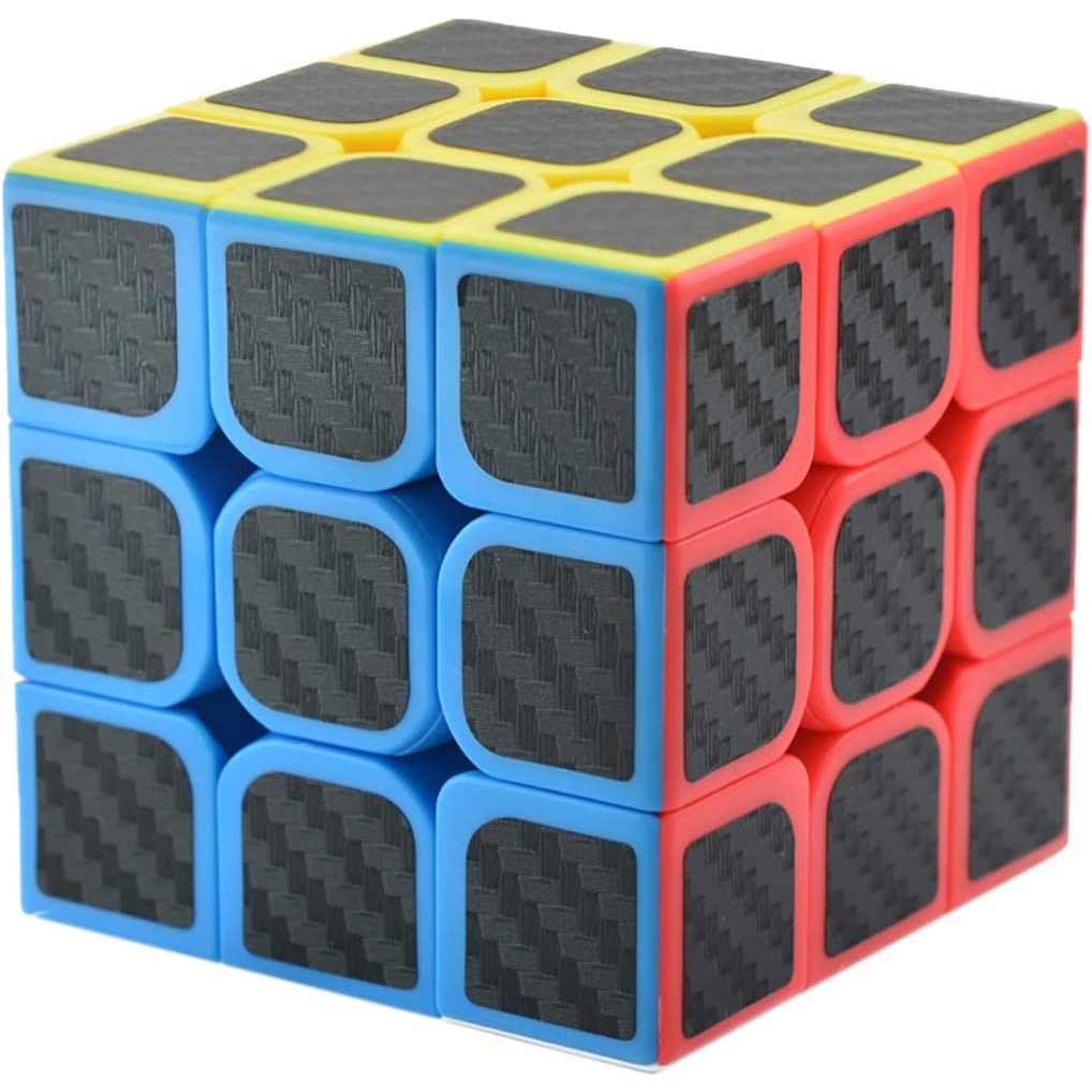 MoYu Professional Speed Magic Cube Carbon Fibre Stickers 3x3, Black ...