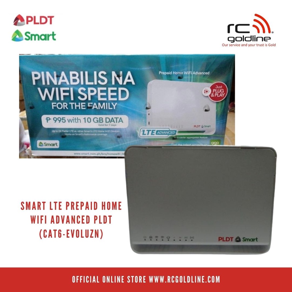 PLDT Prepaid Home WiFi Advanced/Prepaid Wifi (Cat 6- EVOLUZN ID4)/RC goldline | Shopee Philippines