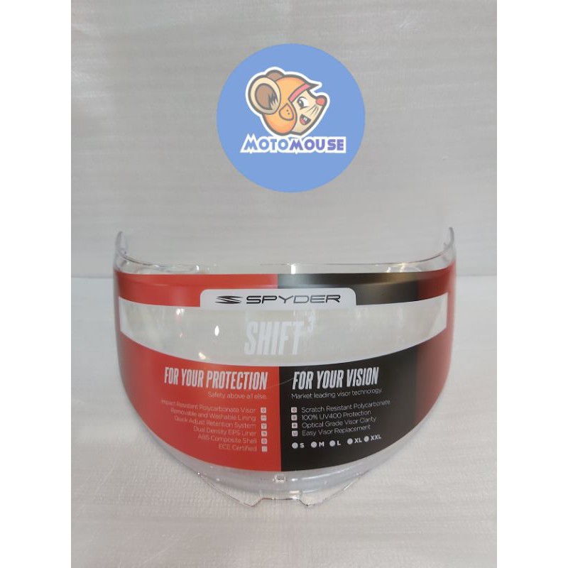 Spyder Spare Visor for Shift3 / Spike2 / Phoenix2 / Phoenix+ | Shopee Philippines