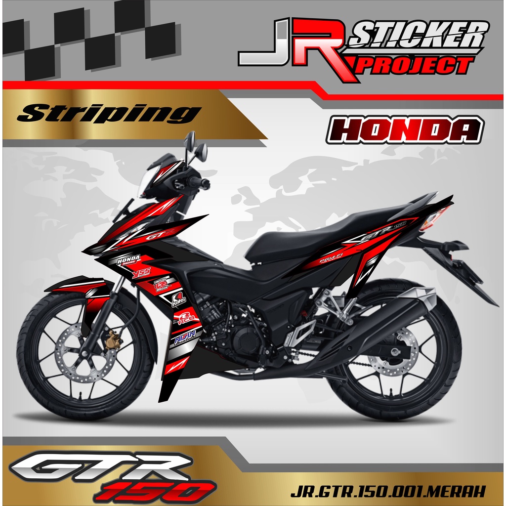 Gtr STICKER STRIPING GTR 150 - HONDA SUPRA GTR 150 Motorcycle STICKER ...