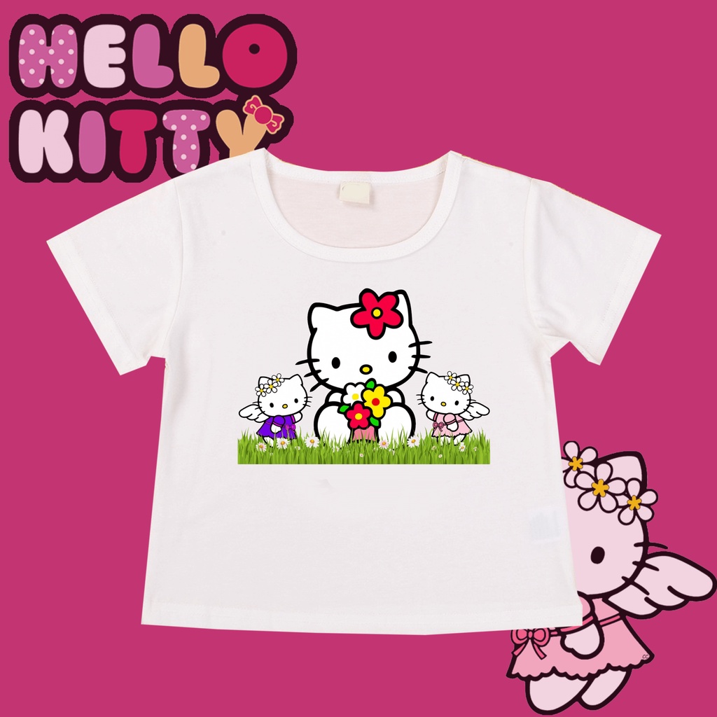 Hello Kitten 02 Graphic Tee Shirt Design for Kids and Babies at Xop ...
