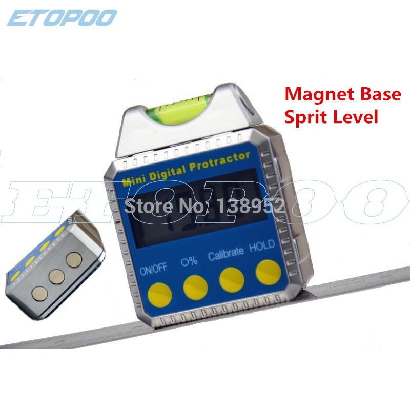 Digital Inclinometer with bubble Digital Angle Gauge Meter Spirit Level ...