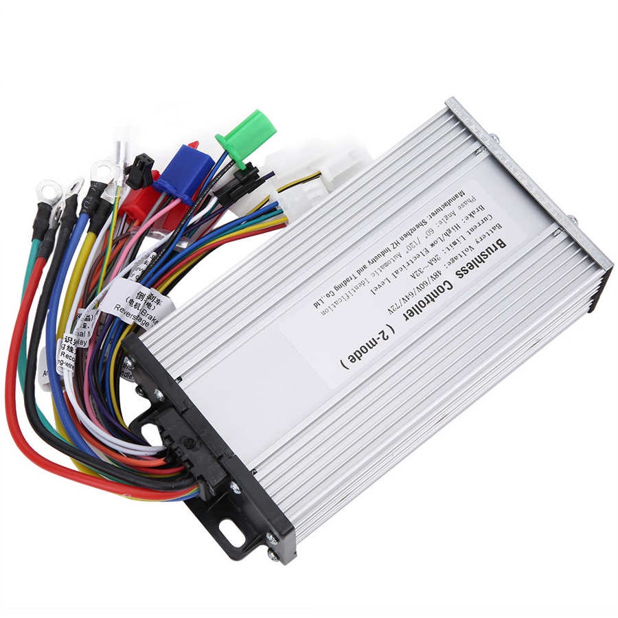 48V 60V 64V 72V 1000W-1500W Electric Bike Controller 12 Tube Dual Mode Rectangula Brushless ...