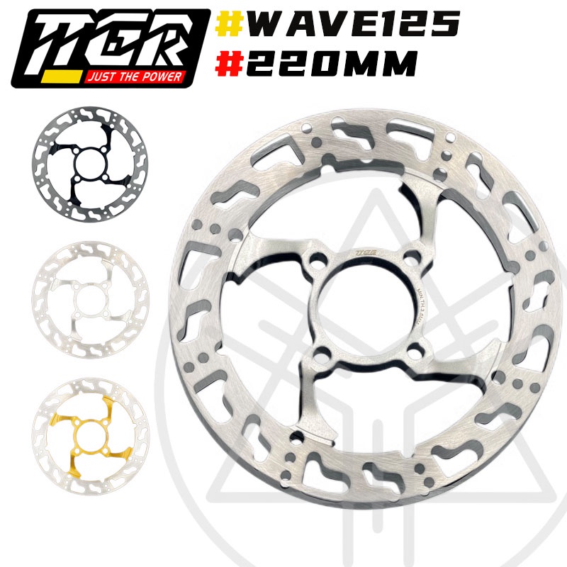 TTGR Lighten Disc WAVE125 / XRM125 4 Holes 220MM 3.5MM Made in Thailand ...