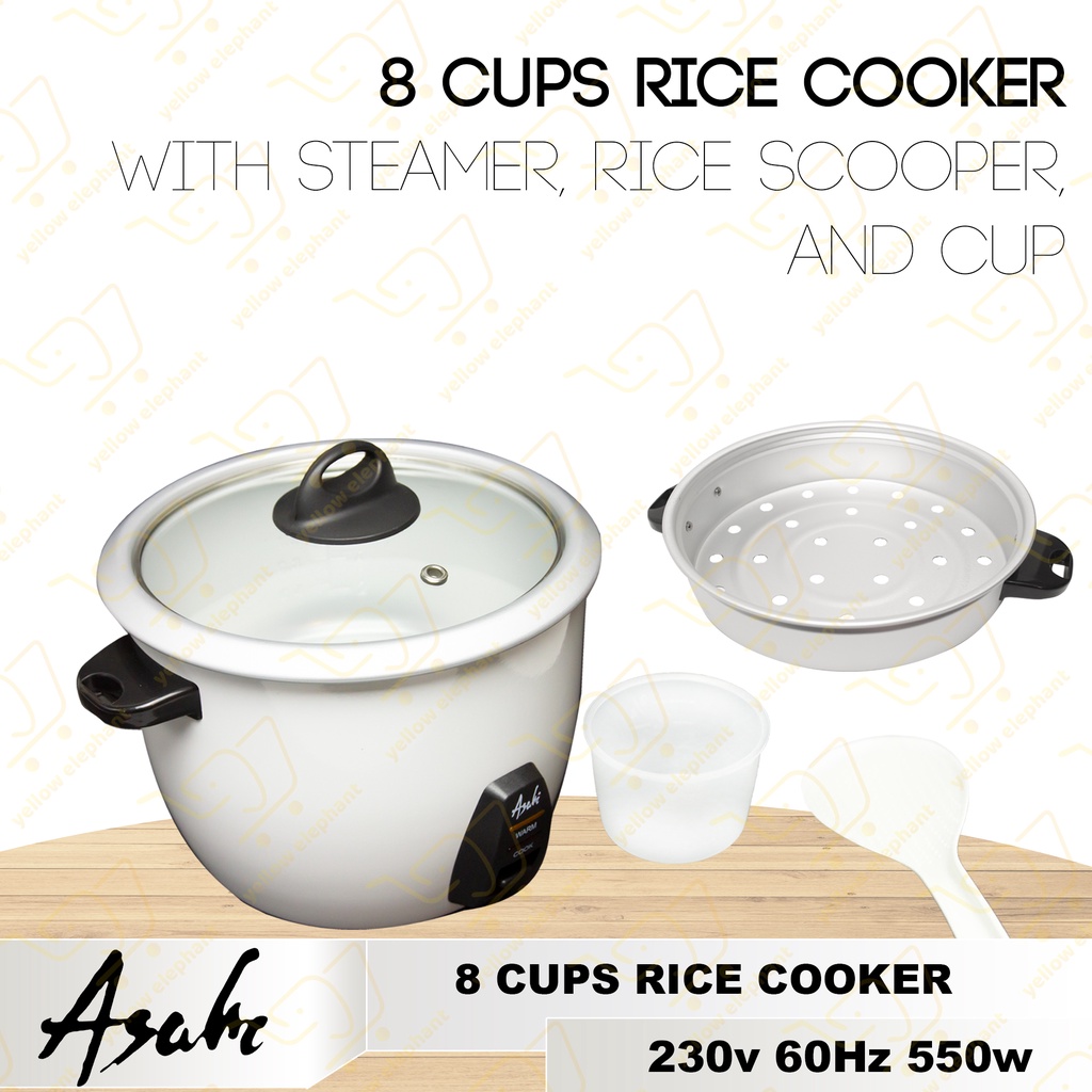 Asahi Rice Cooker And Steamer Cook Warm 550w For 8 Person | Shopee ...