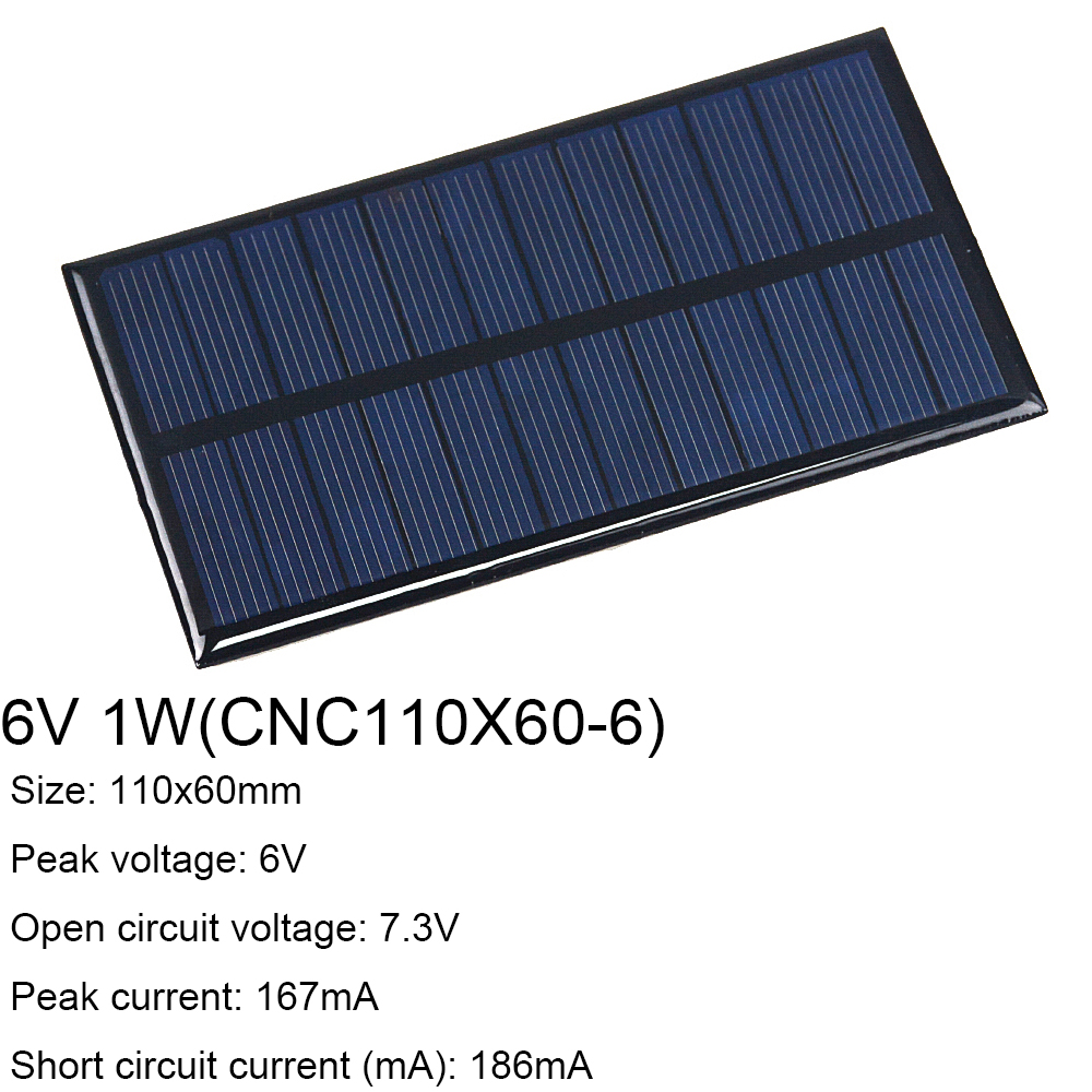 1PCS Solar Panel 1V 1.5V 2V 3V 5V 5.5V 6V 12V Mini Solar System DIY For ...