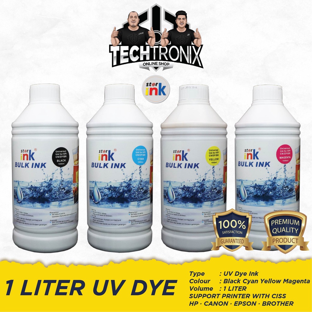 Starink 1 Liter Universal UV Dye Refill Ink Compatible For HP Brother ...