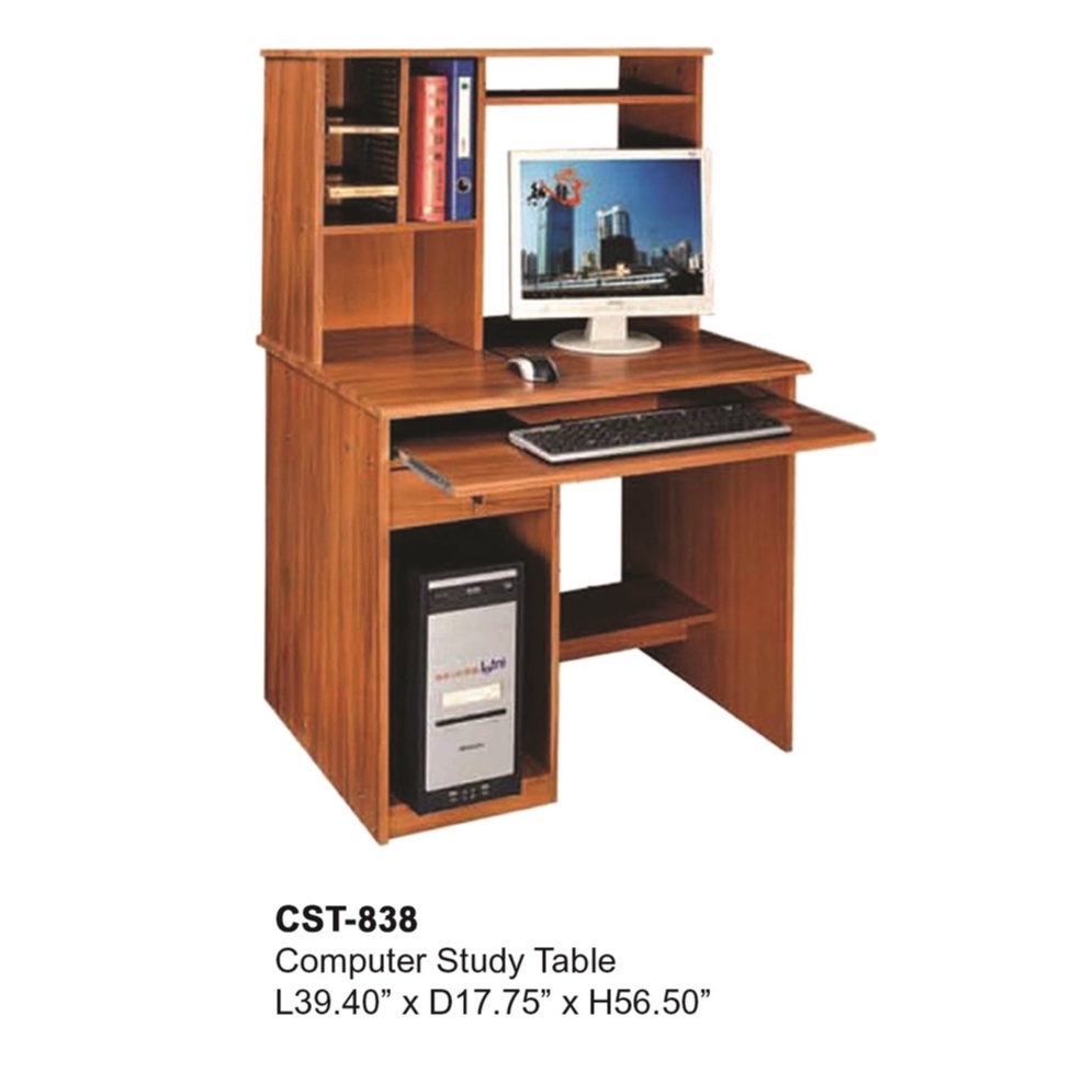 TAILEE #2408 - COMPUTER TABLE with KEYBOARD TRAY / CABINET and DRAWER ...