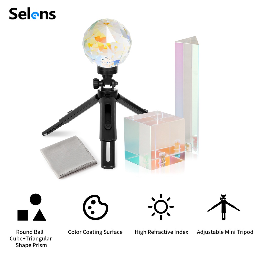 Selens Photography Props Optical Glass Prism Glare RGB Dispersion ...