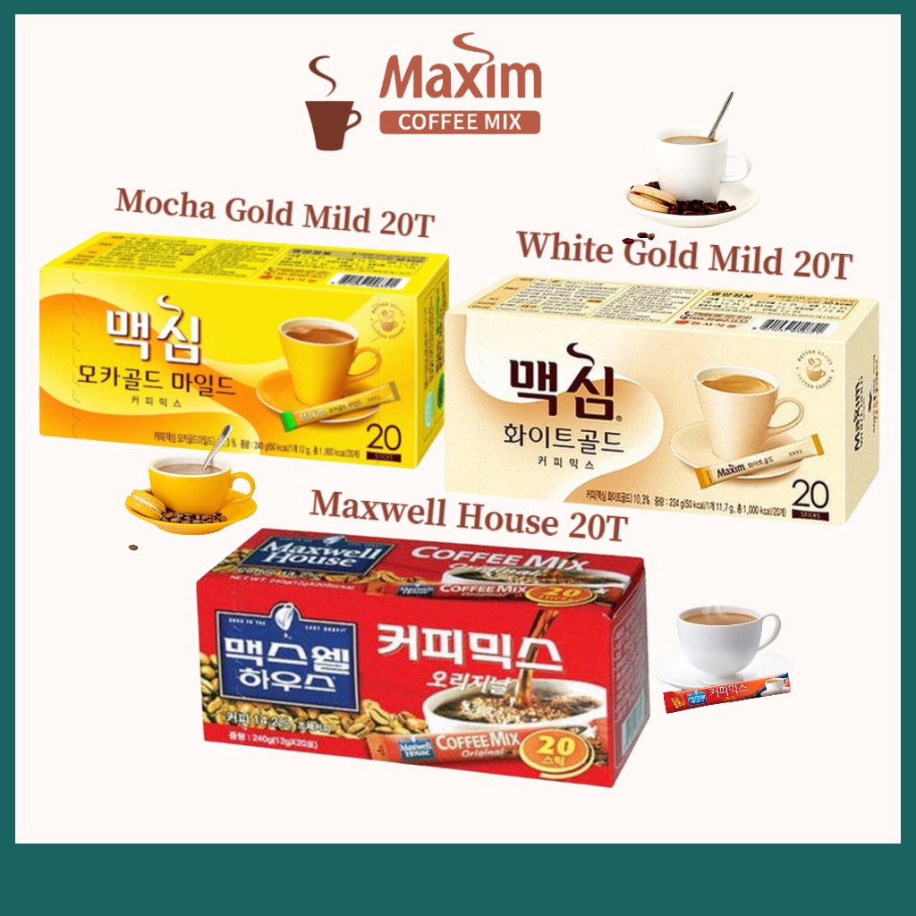 [Maxim] Korea Maxim Instant coffee (10T,20T) Mocha Gold Mild/white gold ...