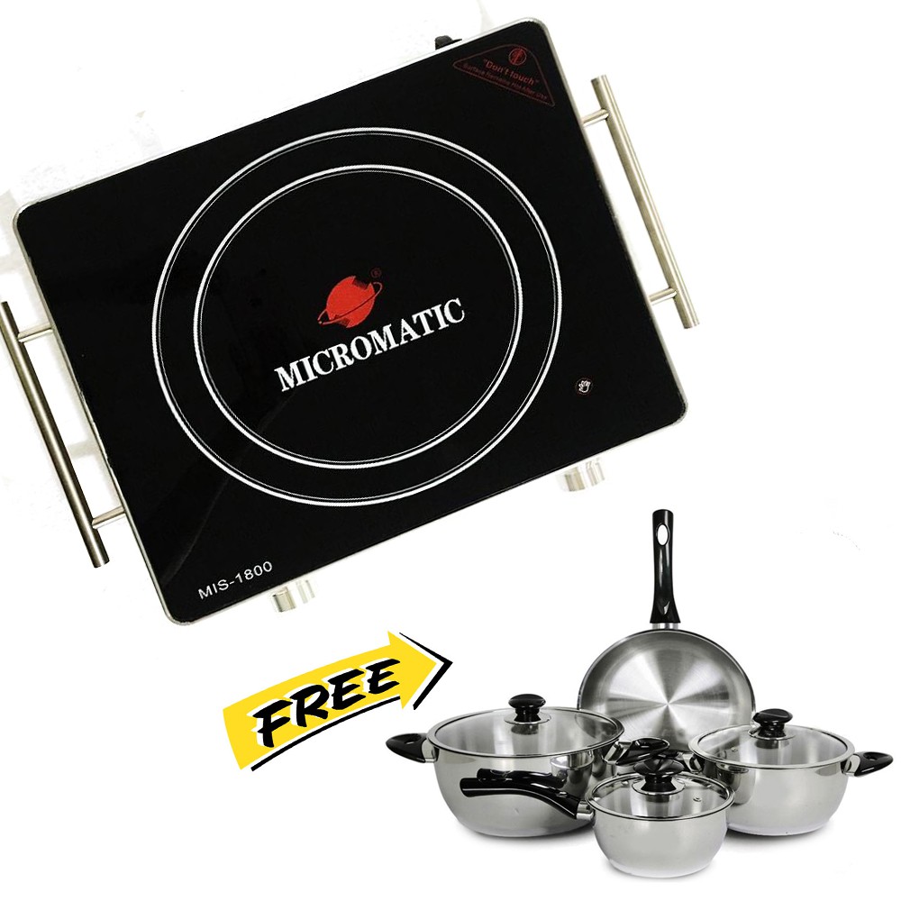 Set of 2 MIcromatic Infrared Stove and Cookware | Shopee Philippines