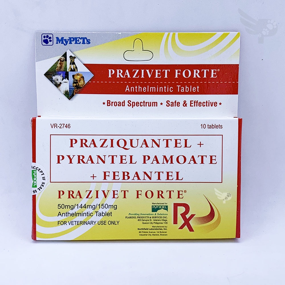 Prazivet Forte - sold per box (10 tablets) - Dewormer for Pets ...
