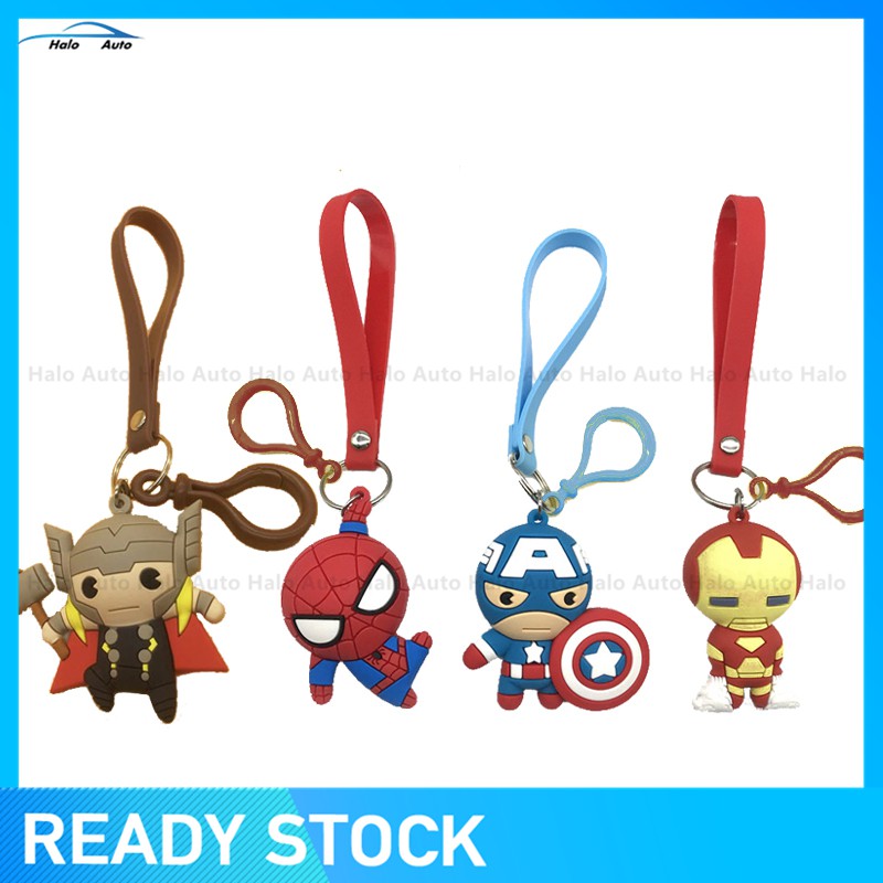 Cute Marvel Avengers Keychain SpiderMan/Iron Man/Captain America/Thor ...