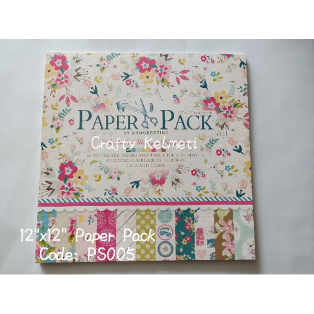 Paper Pack 12"x12" (PS005) 24 sheets plus 3 die-cut sheets | Shopee ...