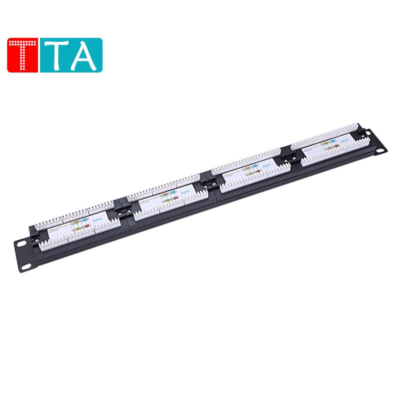 UTP 24 Port Rj45 Patch Panel Rack Cable Wall Mounted Bracket Connector ...