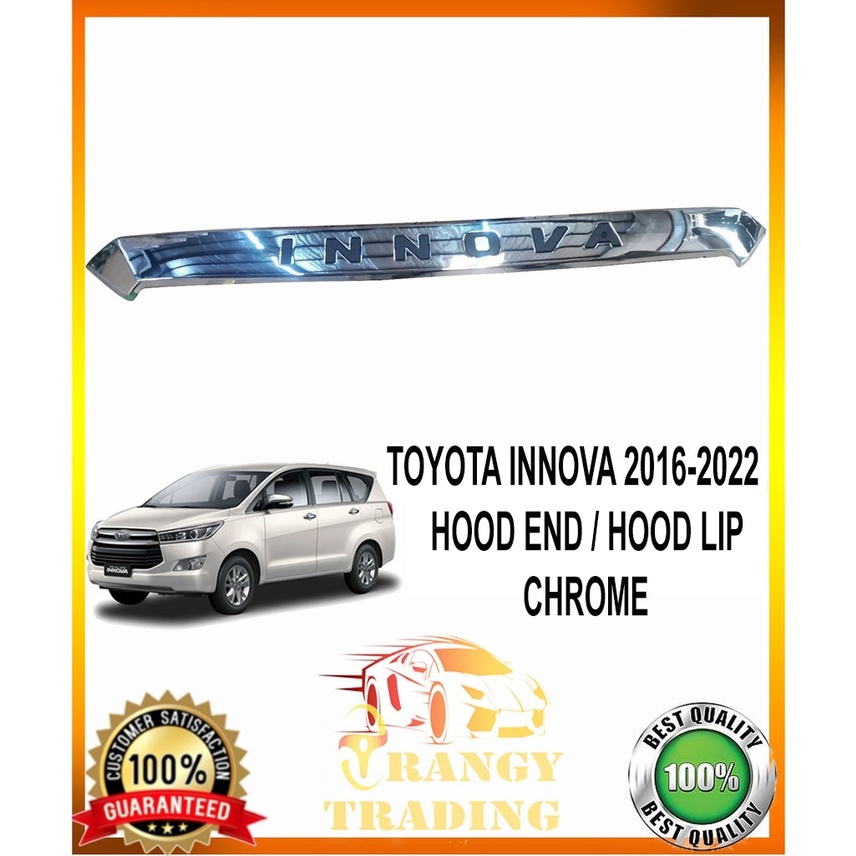 Toyota Innova 2016 to 2024 Hood End / Hood Lip / Hood Guard Chrome 2018 ...