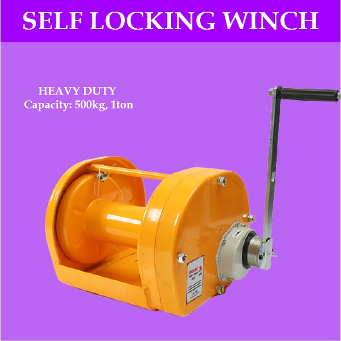 Mago 0.5-1 Ton Heavy Duty Self-Locking Winch (Without Wire Rope) Manual ...