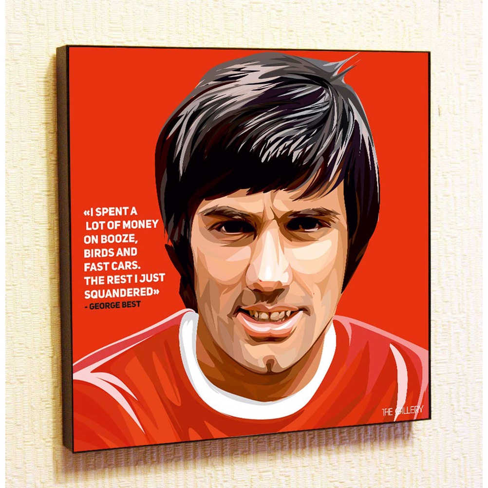 George Best Football Soccer Framed Poster Pop Art for Decor with ...